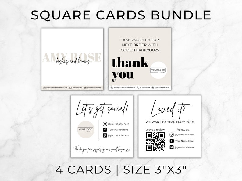 Small Business QR Code Sign Bundle Social Media Sign Scan to - Etsy