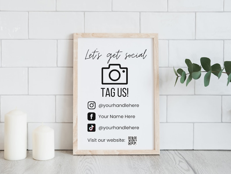 Airbnb Social Media Sign Template Airbnb Editable Host Signs - Etsy