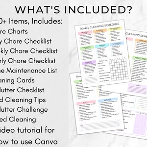 Editable ADHD Cleaning Planner Bundle, ADHD Cleaning Checklist, ADHD ...