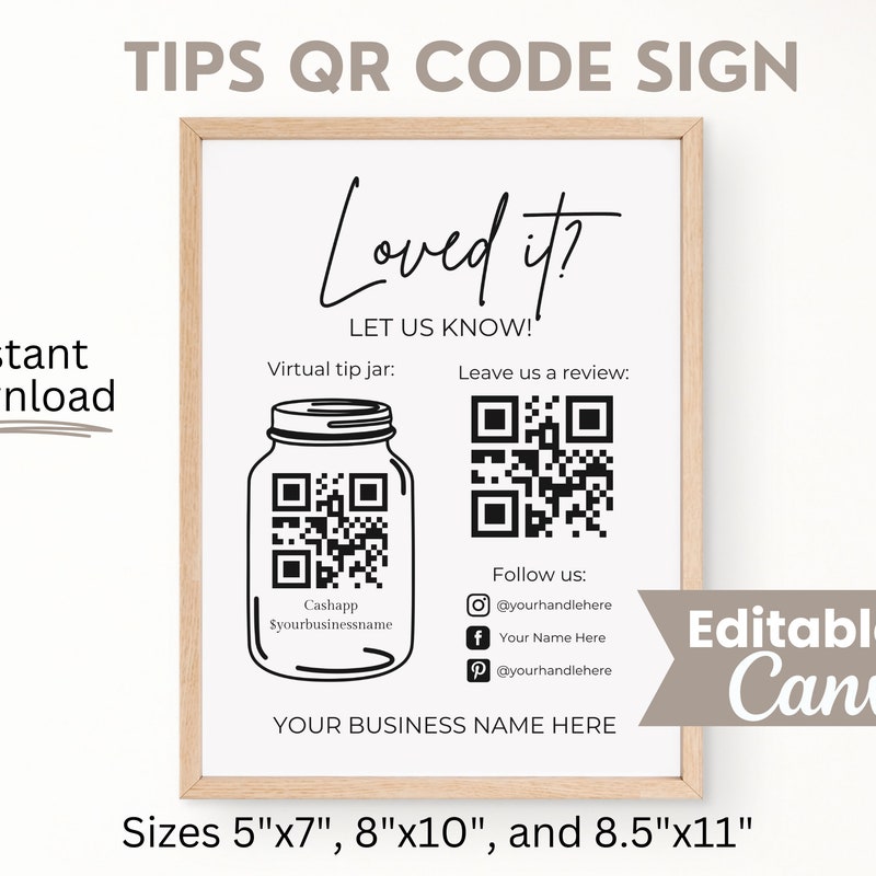 Tips Appreciated Sign - Etsy