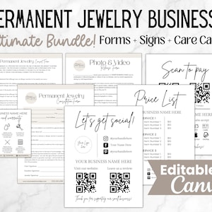 Permanent Jewelry Business Starter Kit, Permanent Jewelry Consent Forms ...