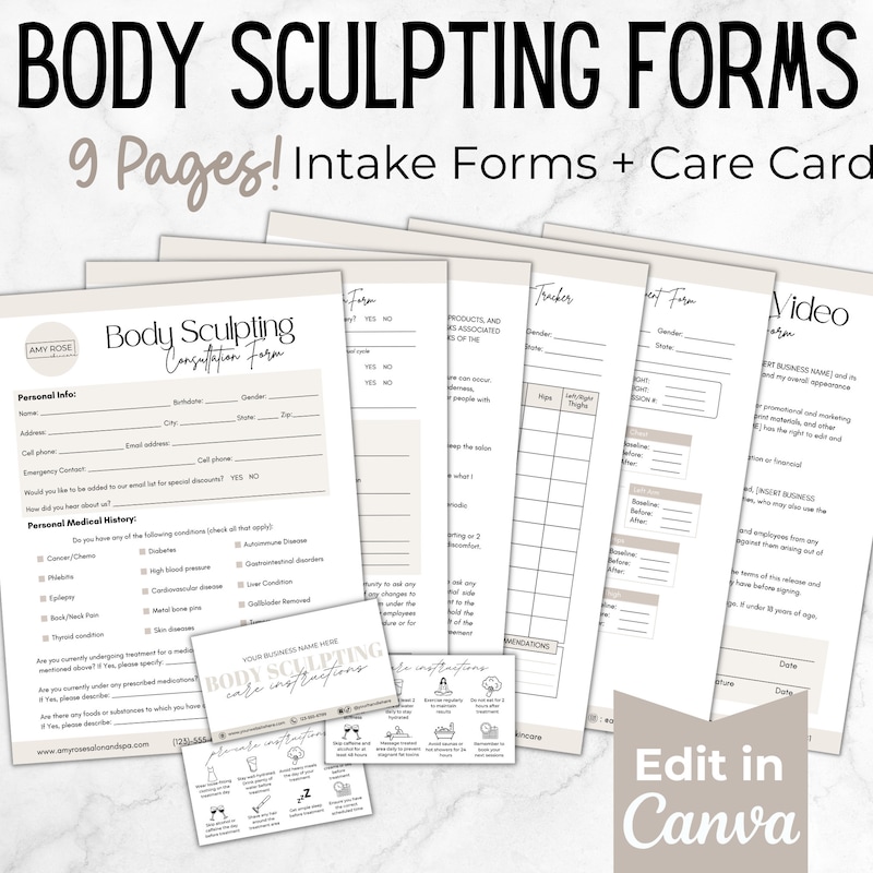 Body Sculpting Forms - Etsy