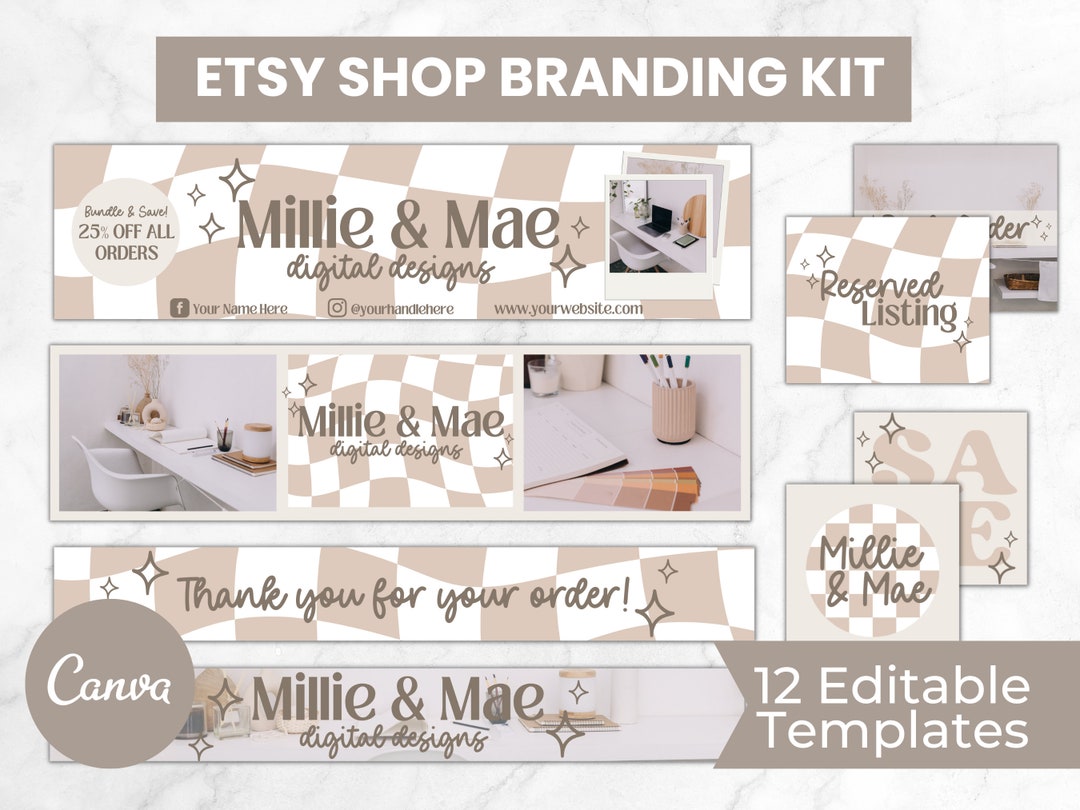 Etsy Shop Banner, Etsy Shop Kit, Etsy Branding Kit, Editable Etsy ...