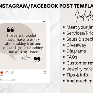 Permanent Jewelry Social Media, Editable Permanent Jewelry Instagram ...