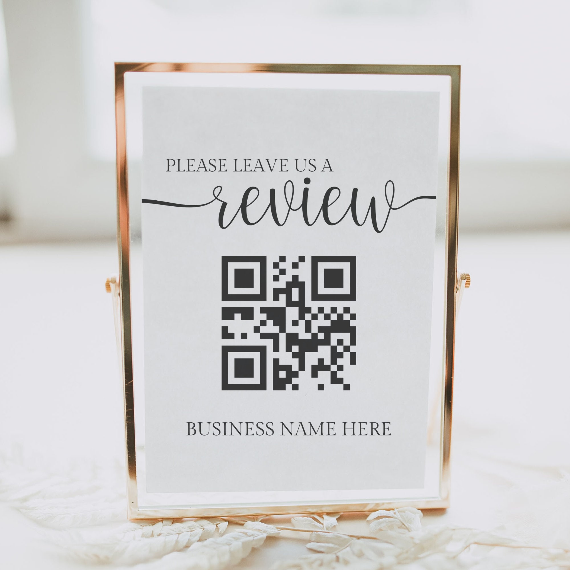 Review QR Code Sign Leave Us a Review Small Business Sign - Etsy