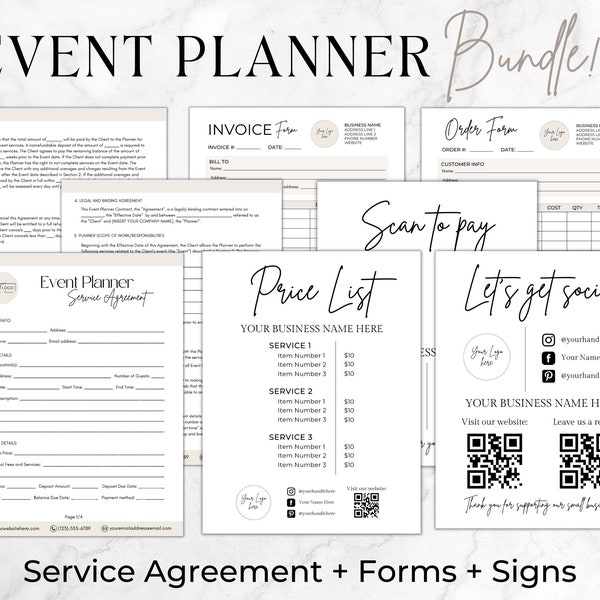 Event Planner Forms - Etsy