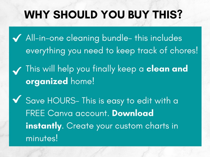 Cleaning Checklist Bundle Editable Household Cleaning - Etsy