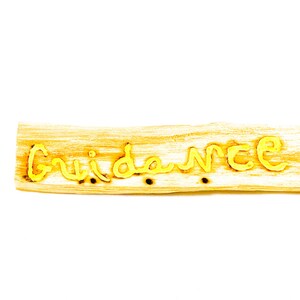 Set of 5 Palo Santo Sticks engraved & Painted Love, Hope, Prosperity ...