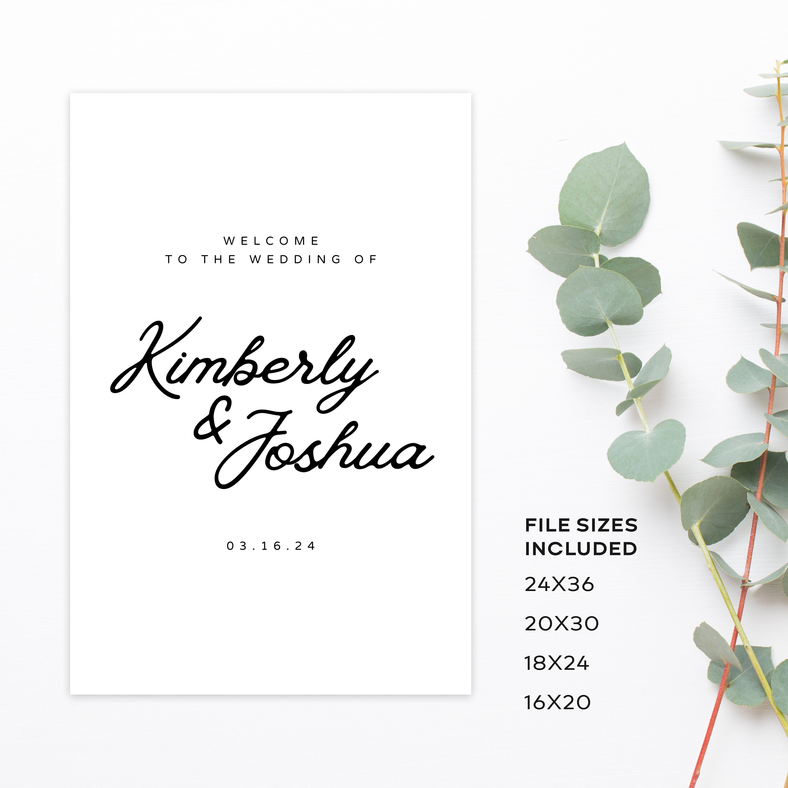 Editable Canva Wedding Welcome Sign Template, Wedding Sign Template ...