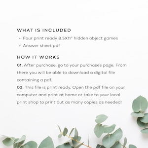 Wedding Hidden Object Game: Set of Four Printable Reception Activities ...