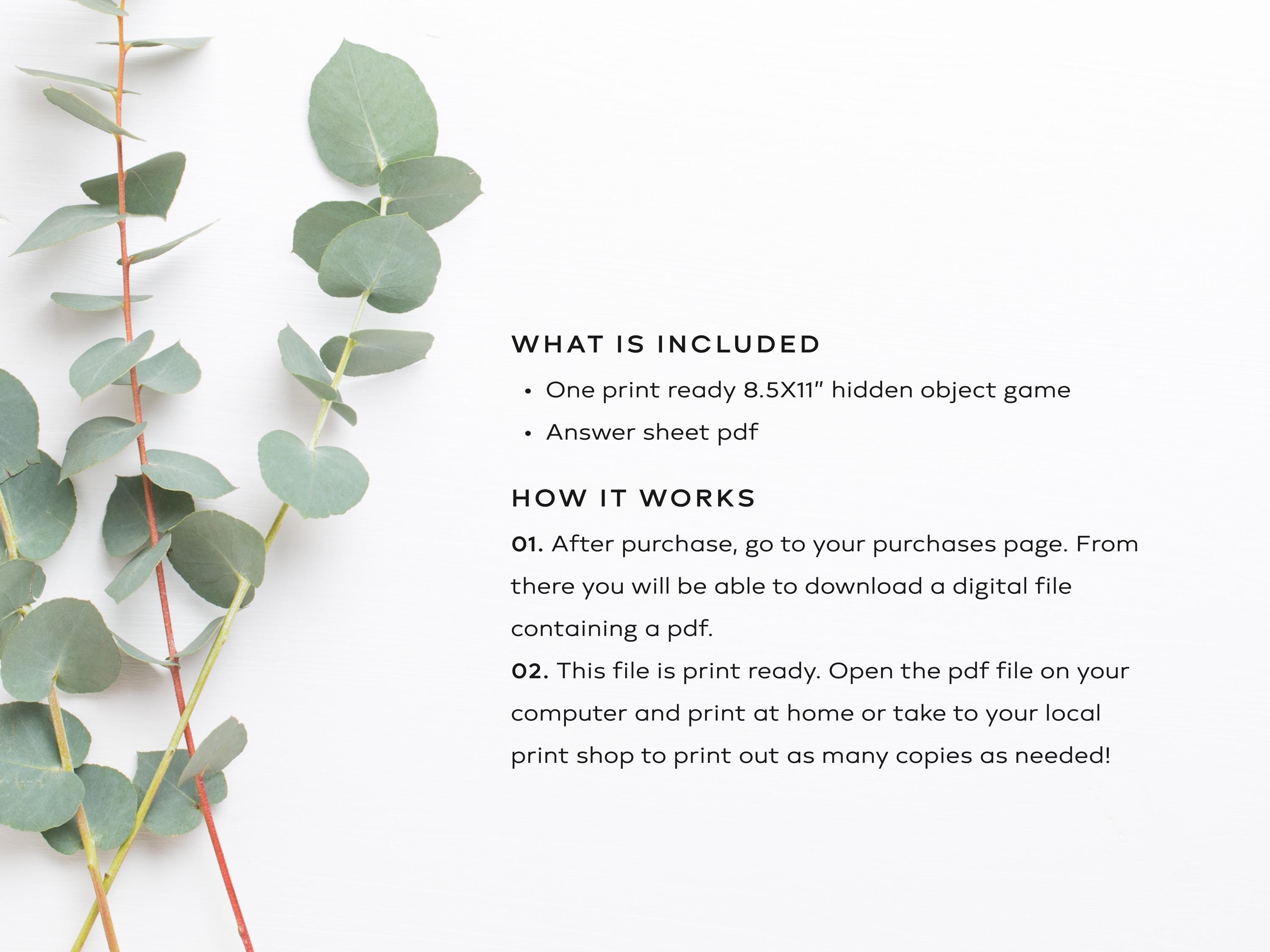 One Girly Hidden Object Baby Shower Game, Baby Shower Games, Printable ...