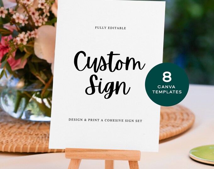 Printing Add-on for Any of Our Wedding Sign Designs Your Choice of 5 X ...