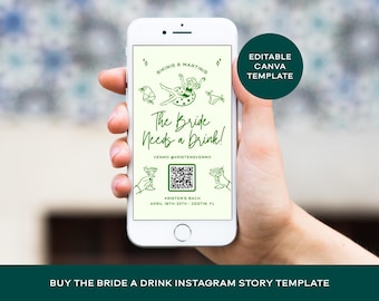 Buy the Bride a Drink Instagram Story Template: Bachelorette Weekend ...