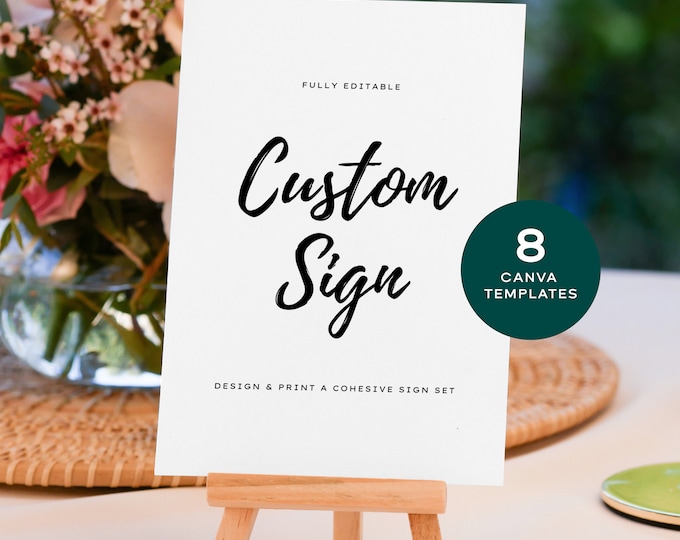 Printing Add-on for Any of Our Wedding Sign Designs Your Choice of 5 X ...