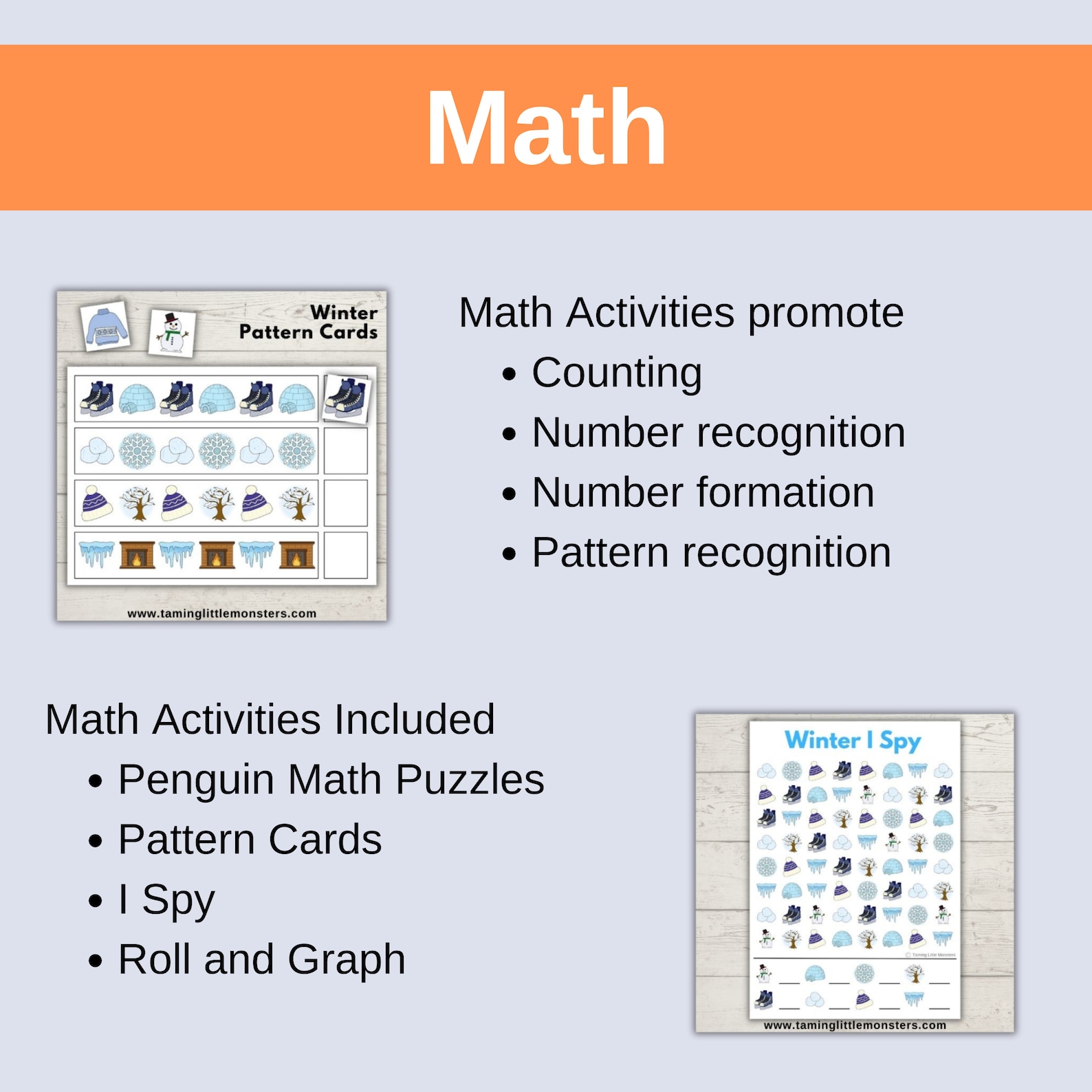 Winter Activity Pack | Printable Bundle for Preschool and Kindergarten ...