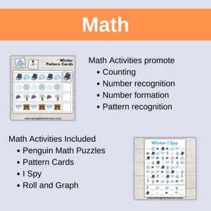 Winter Activity Pack | Printable Bundle for Preschool and Kindergarten ...