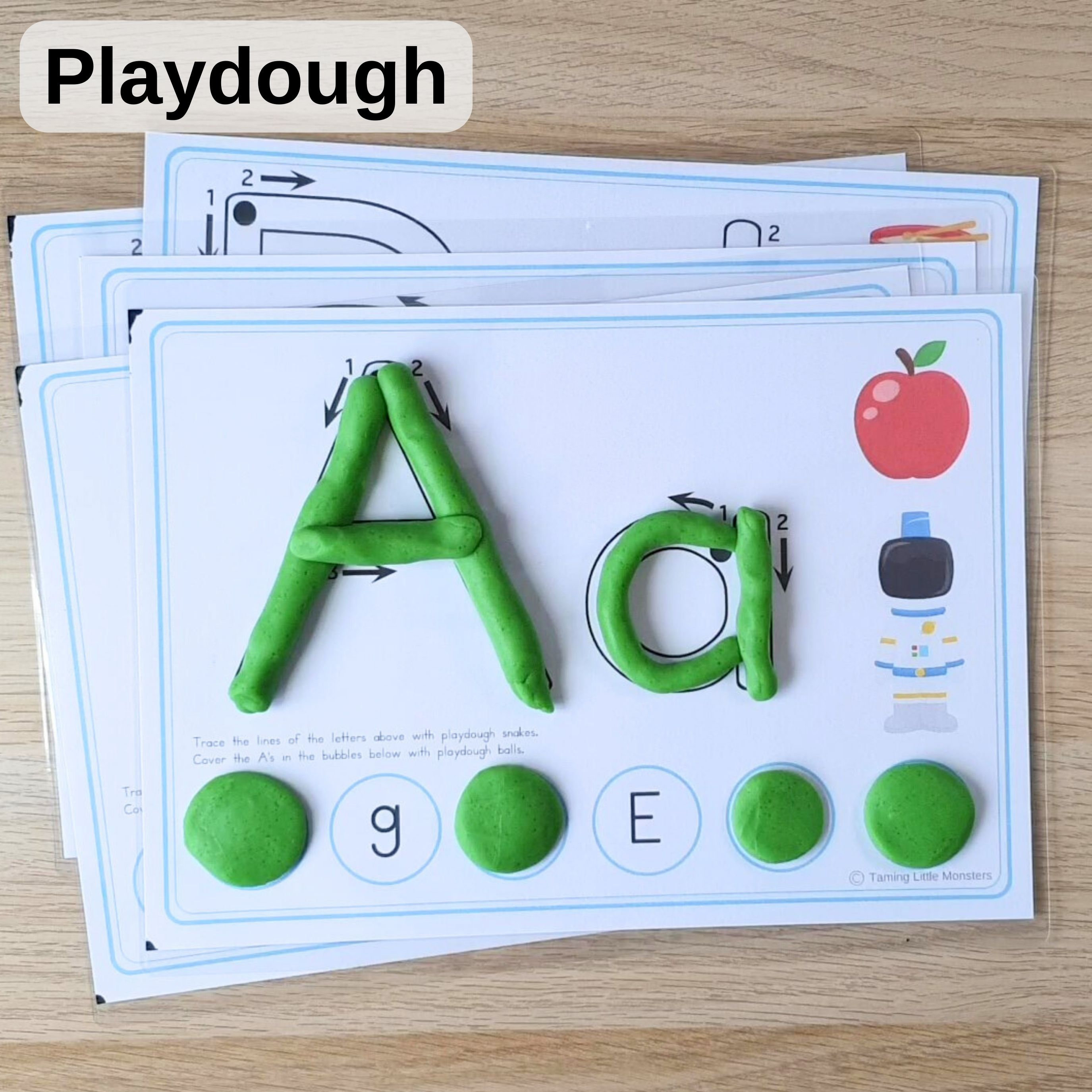 Alphabet Playdough Mats, Preschool Printable for Homeschool Resources ...
