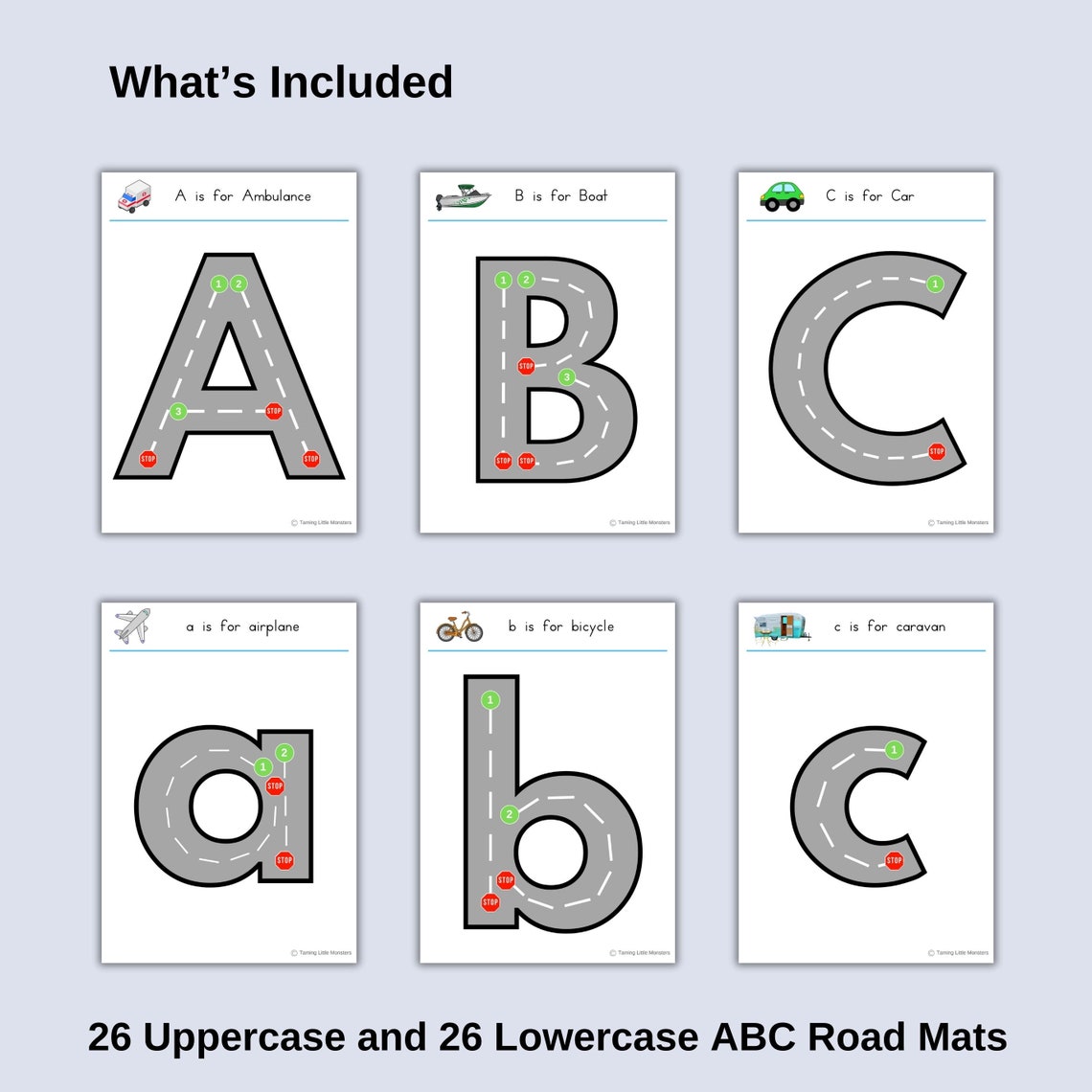 Alphabet and Number Road Mats for Preschool and Kindergarten - Etsy