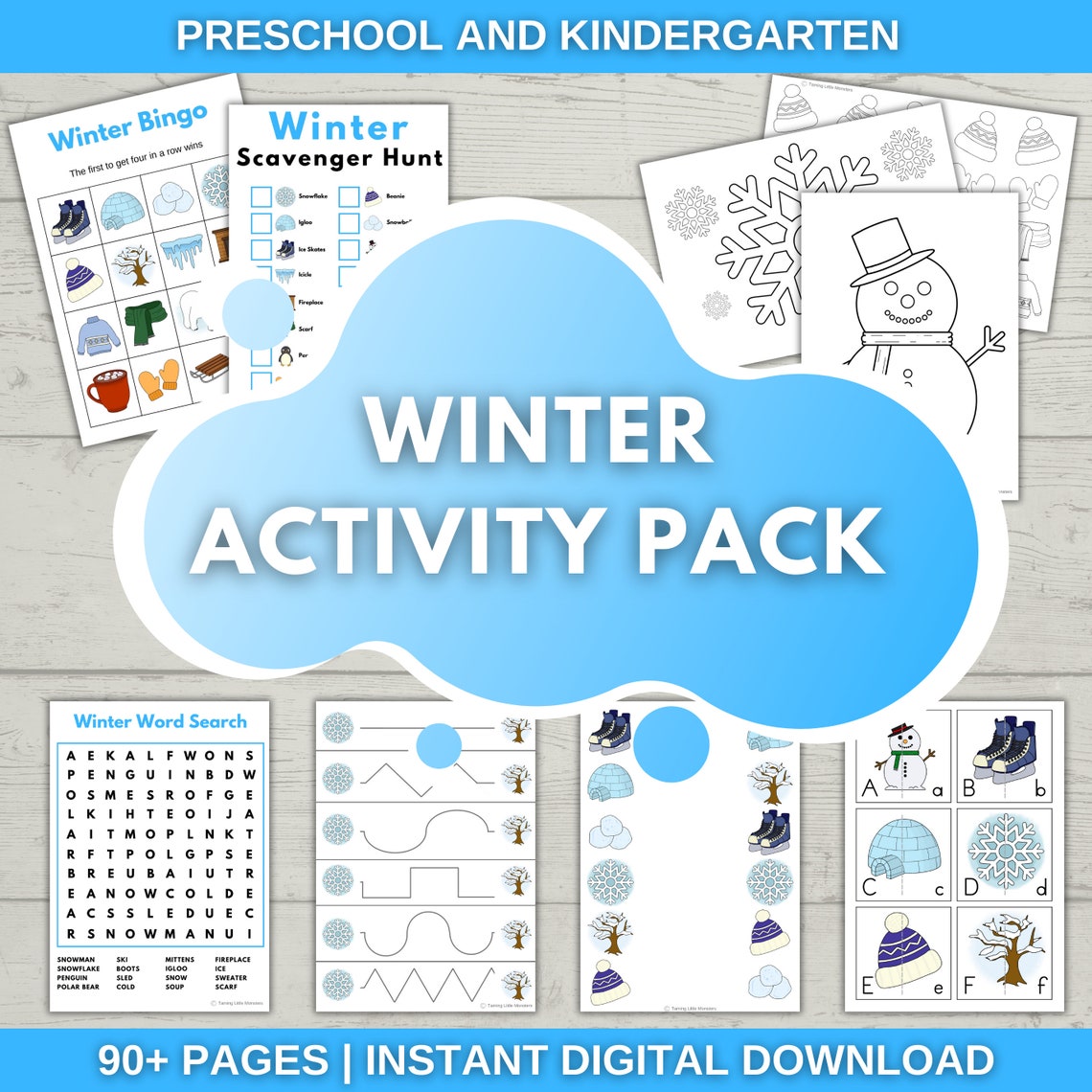 Winter Activity Pack | Printable Bundle for Preschool and Kindergarten ...