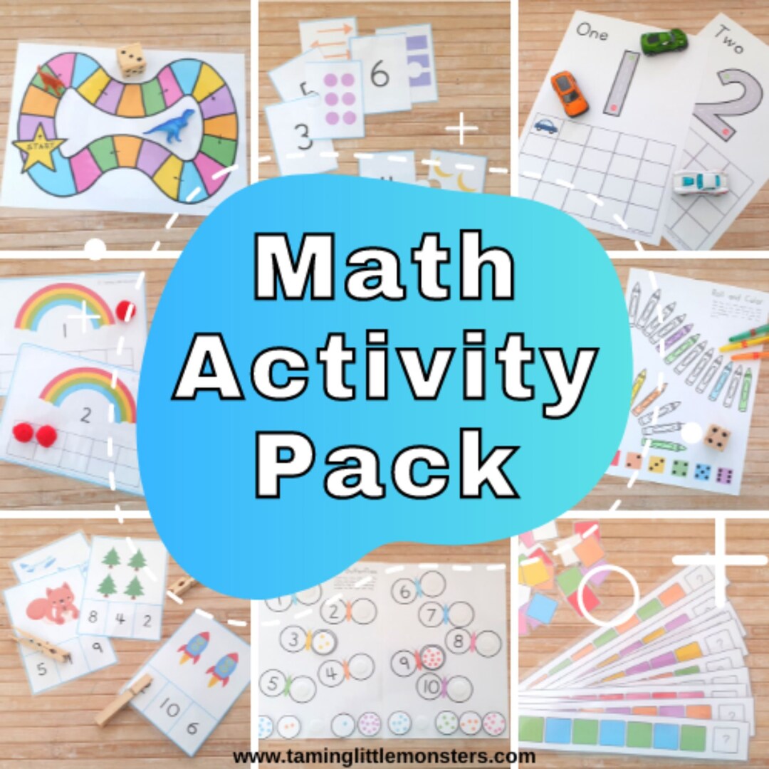 Math Activity Pack for Preschoolers - Etsy