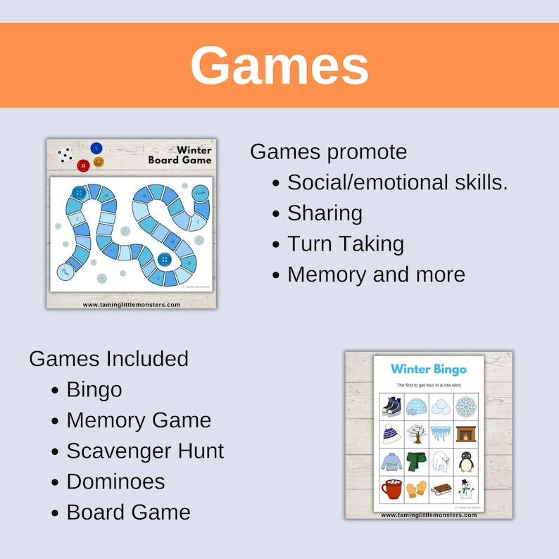 Winter Activity Pack | Printable Bundle for Preschool and Kindergarten ...