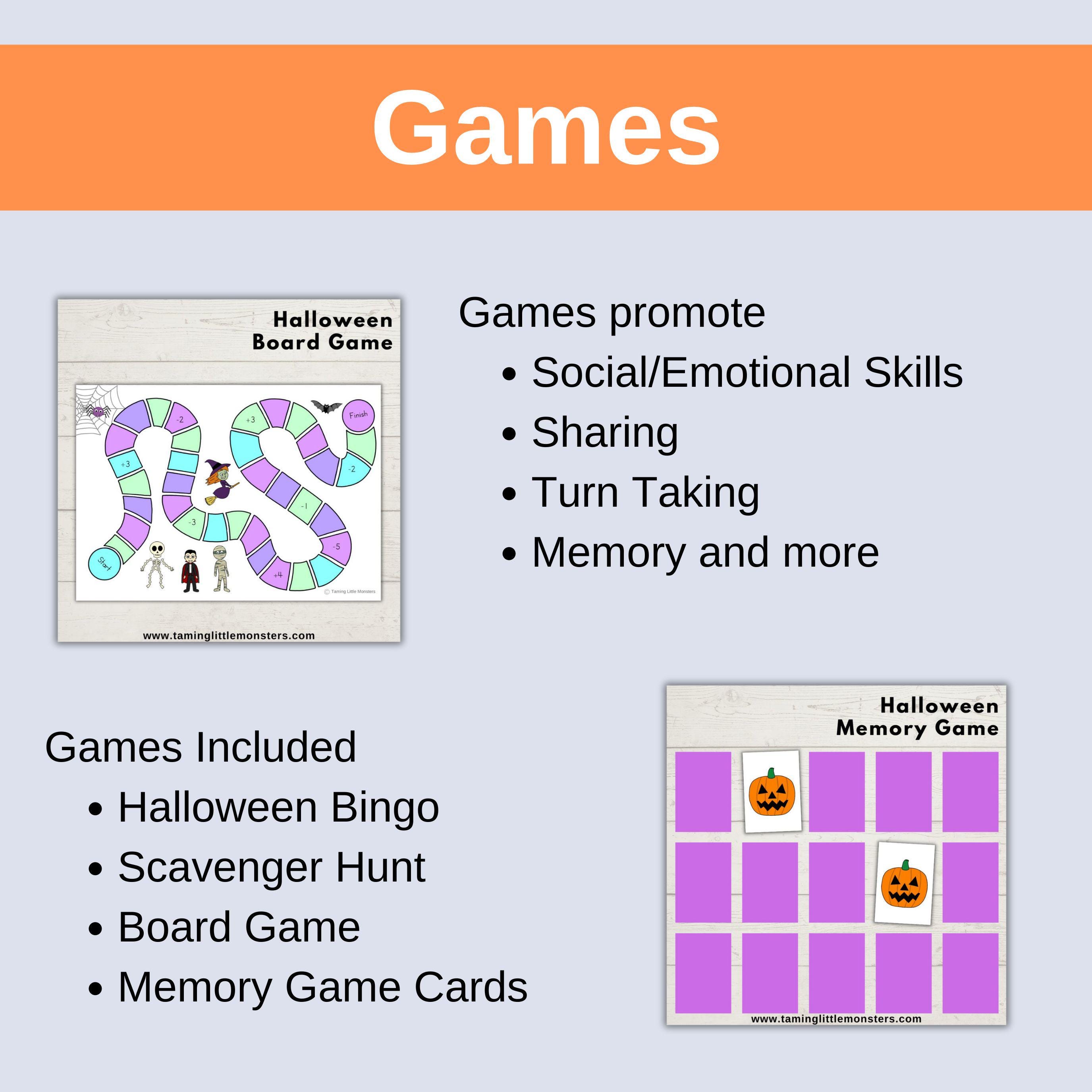 Printable Halloween Activity Pack for Kids. Math, Literacy, Games, Fine ...