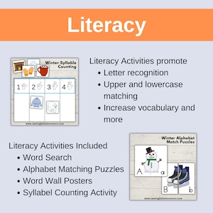 Winter Activity Pack | Printable Bundle for Preschool and Kindergarten ...