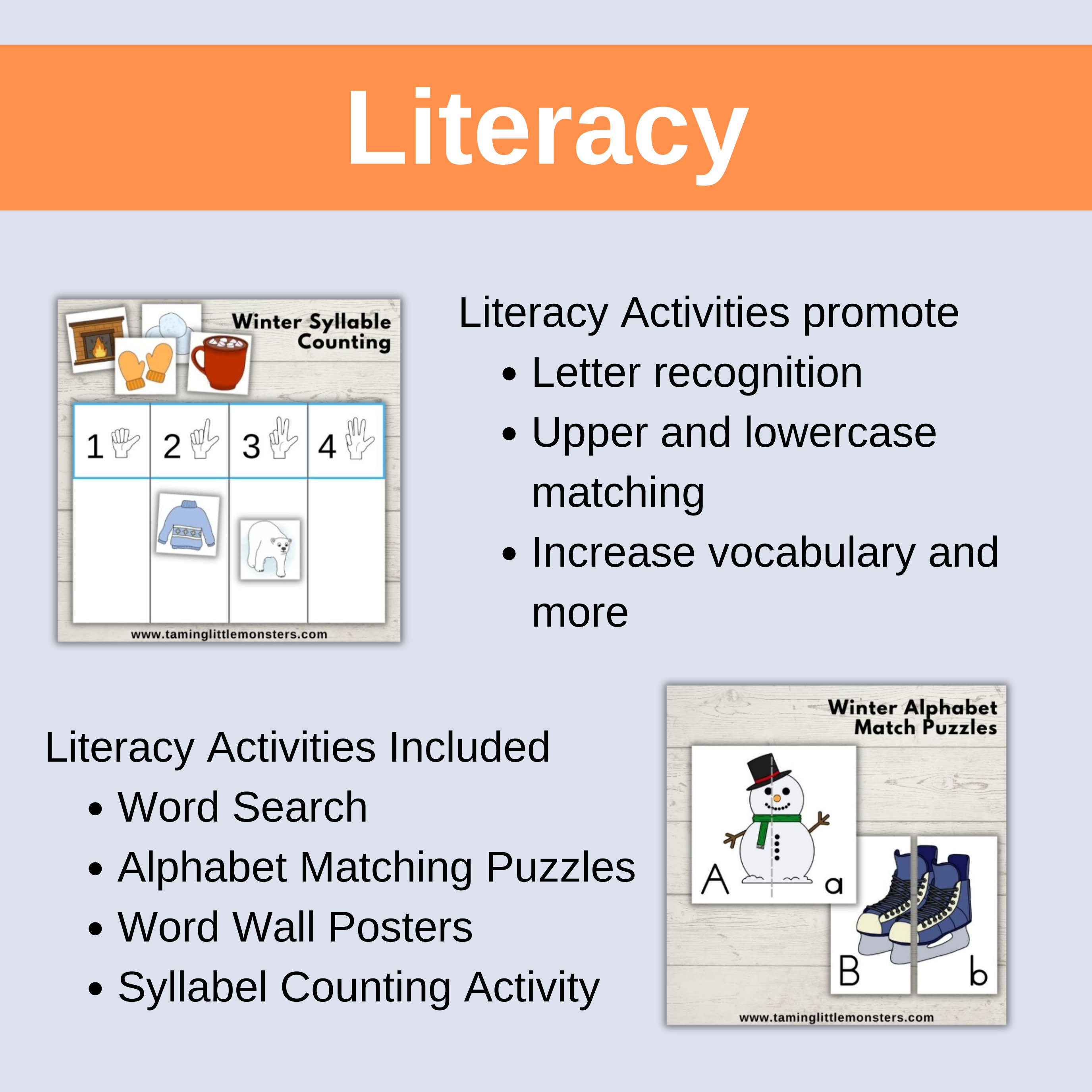 Winter Activity Pack | Printable Bundle for Preschool and Kindergarten ...