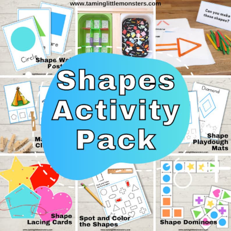 Shapes Activity Pack for Kids - Printable Bundle for Toddlers ...