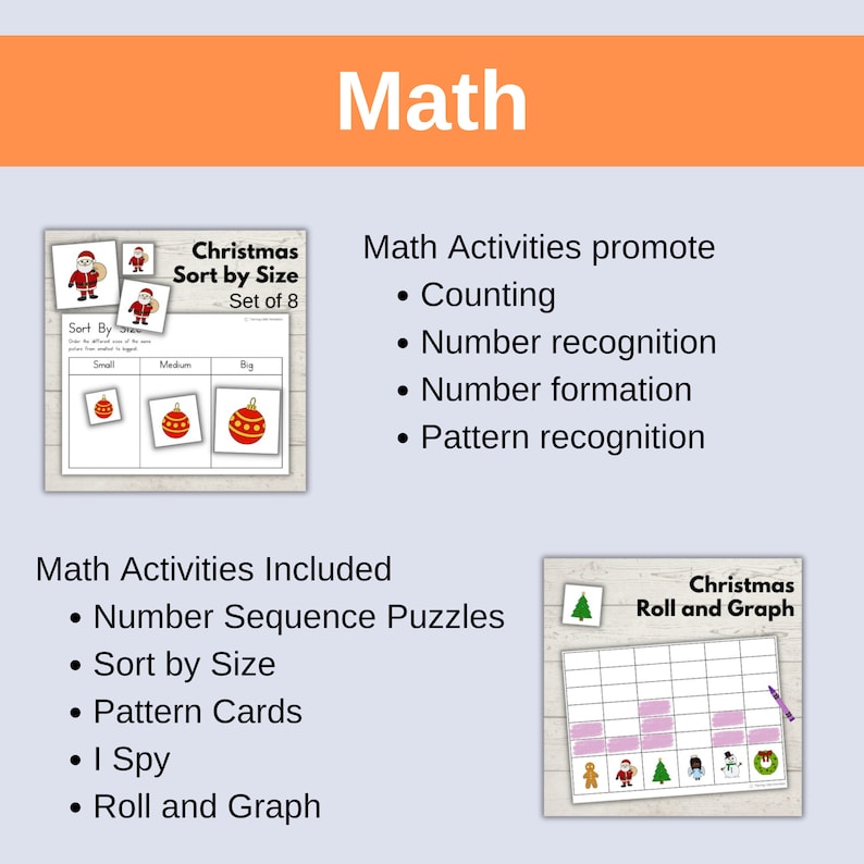 Christmas Activity Pack for Preschool and Kindergarten | Christmas ...