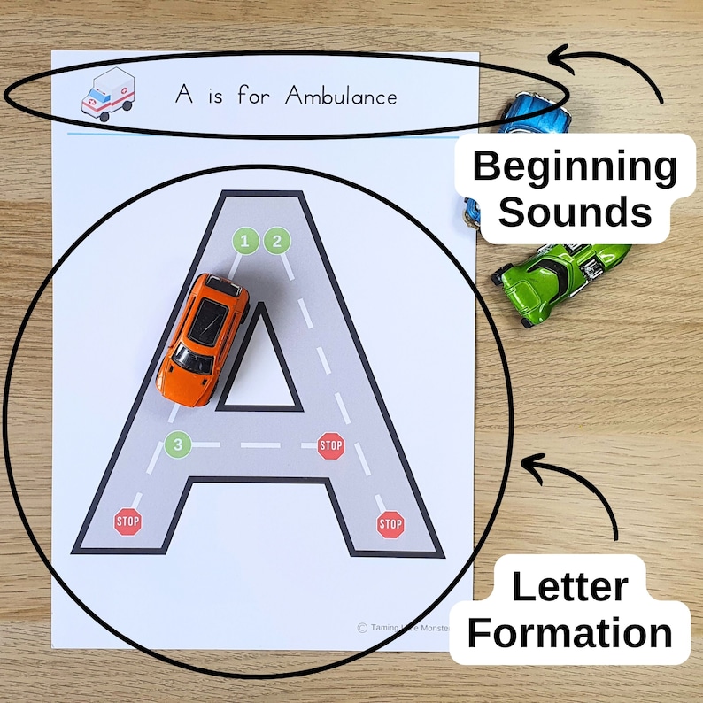 Alphabet and Number Road Mats for Preschool and Kindergarten - Etsy