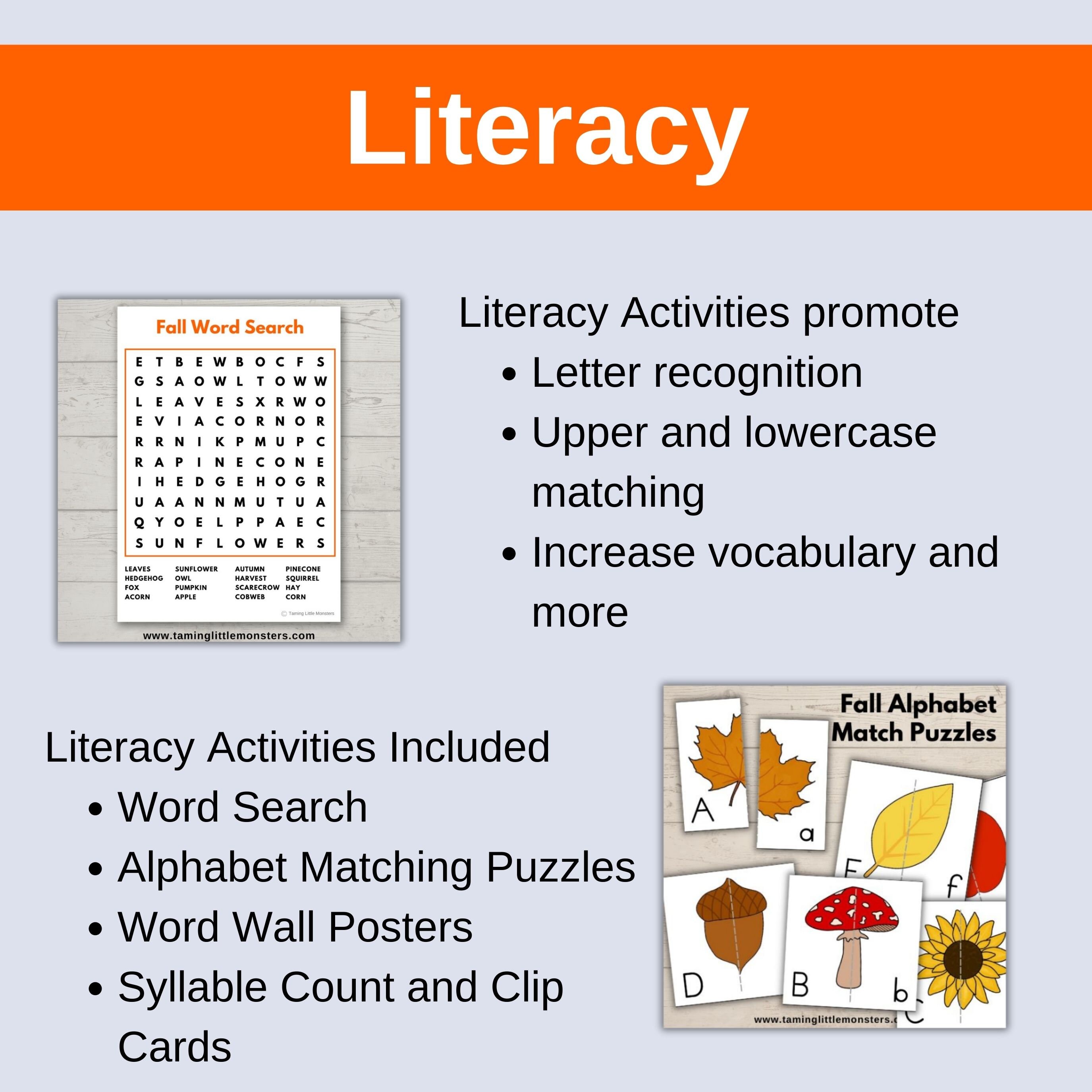 Fall Activity Pack for Preschool and Kindergarten - Etsy