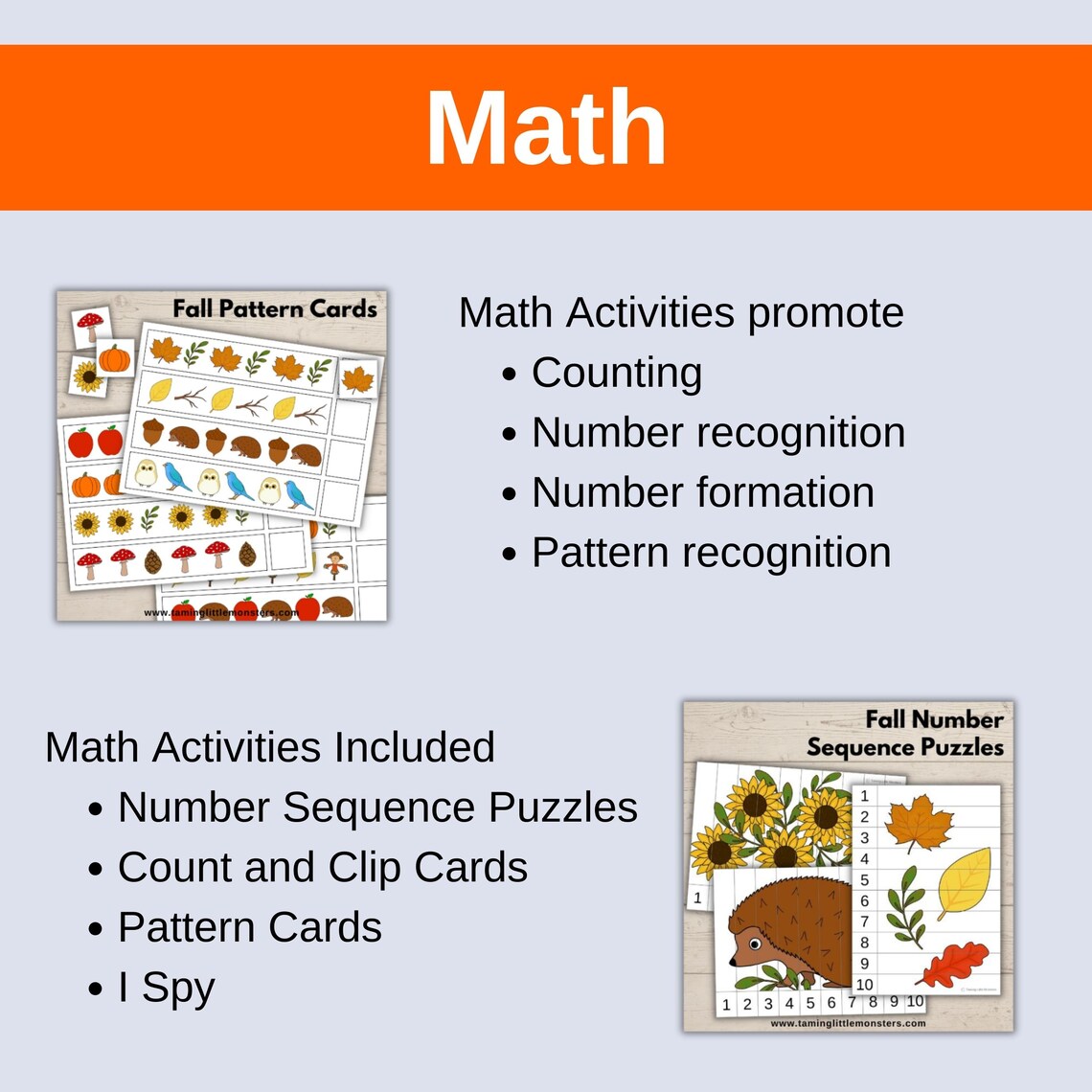 Fall Activity Pack for Preschool and Kindergarten - Etsy