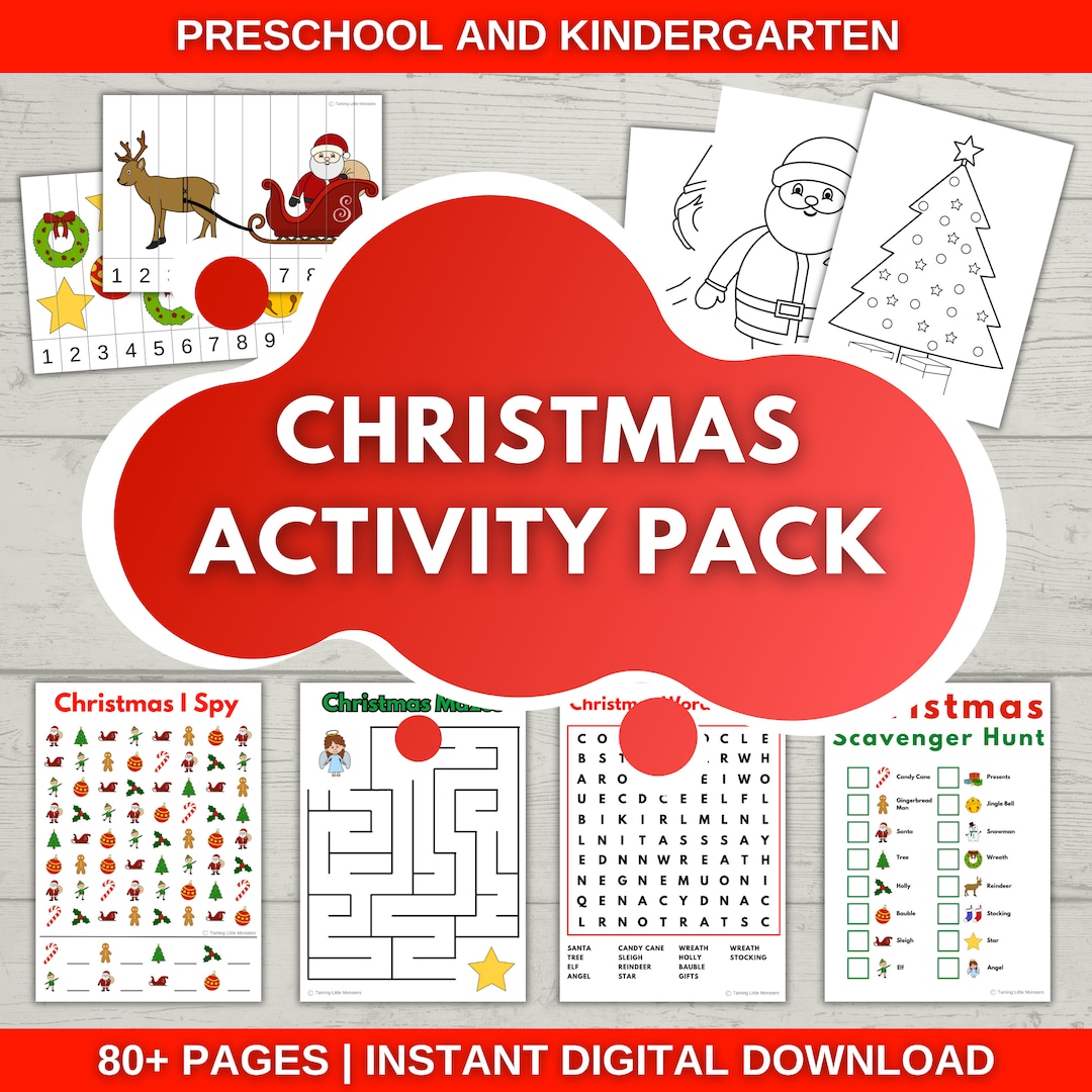 Christmas Activity Pack for Preschool and Kindergarten | Christmas ...