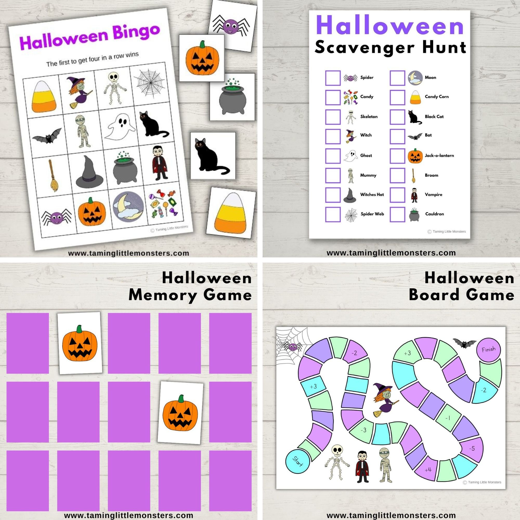 Printable Halloween Activity Pack for Kids. Math, Literacy, Games, Fine ...