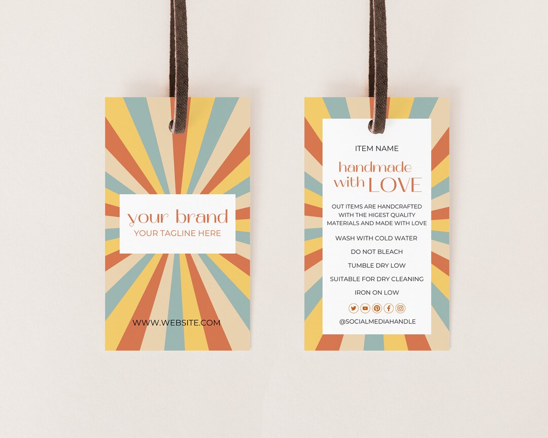 Editable Hanging Tags Template Custom Hang Tags Printable - Etsy