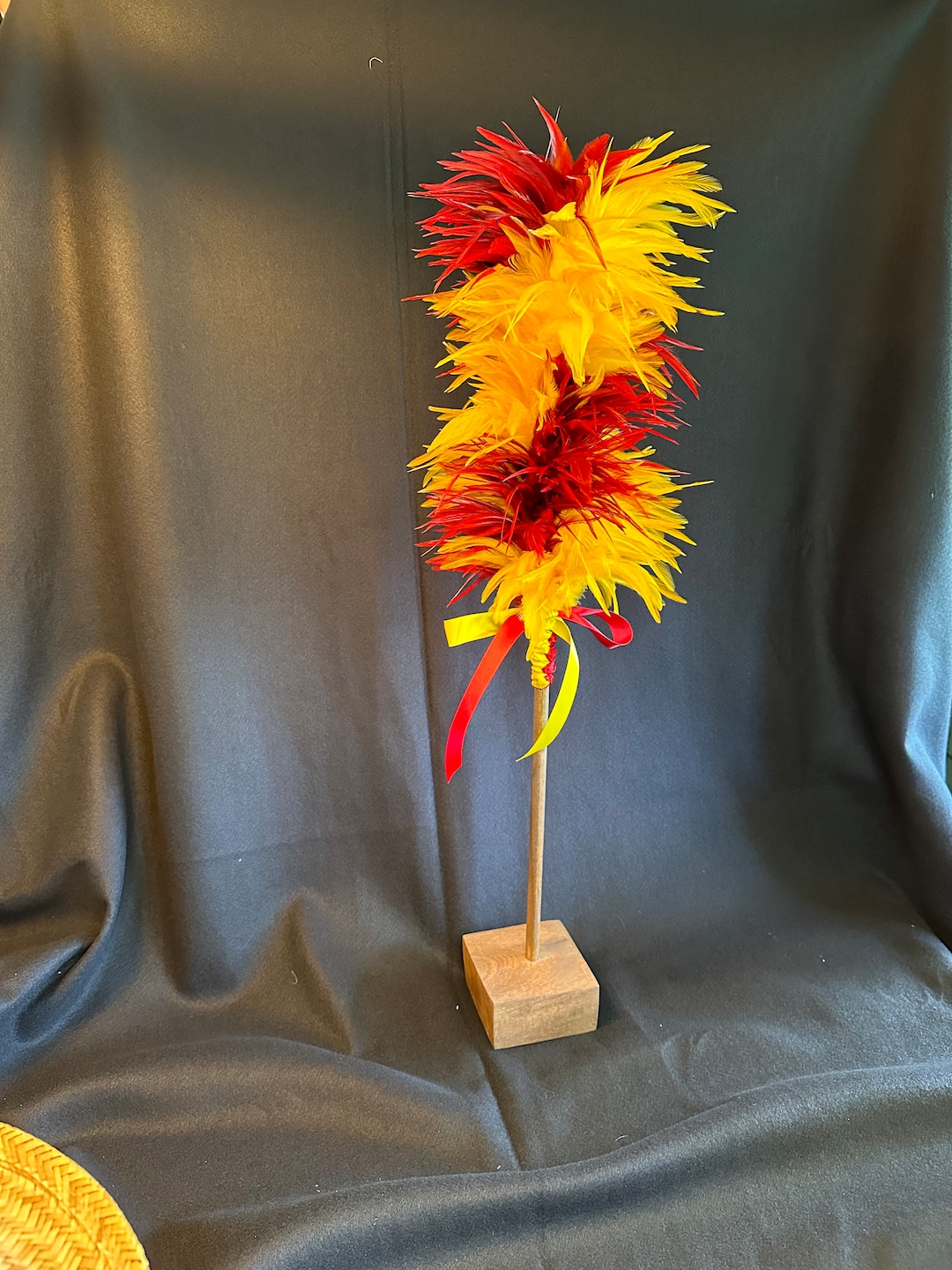 Kahili Made From Various Rooster Feathers - Etsy