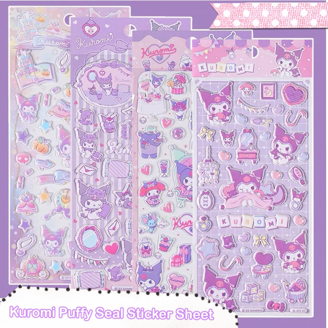 Kuromi Japanese Sanrio Three-dimensional 3D Stickers Puffy Seal Sticker ...