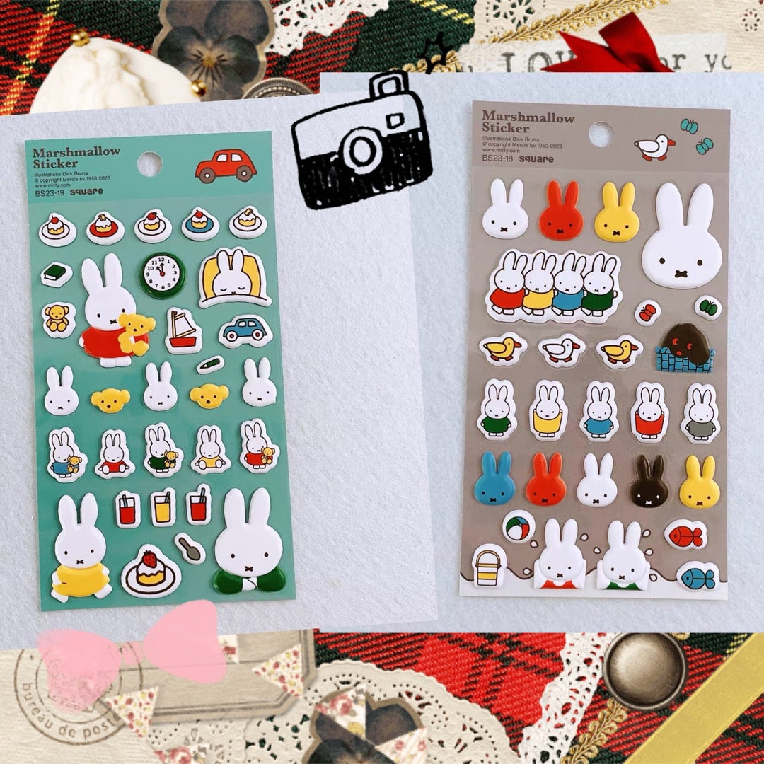 Miffy Limited Edition Three-dimensional Bubble Marshmallow Soft Sticker ...