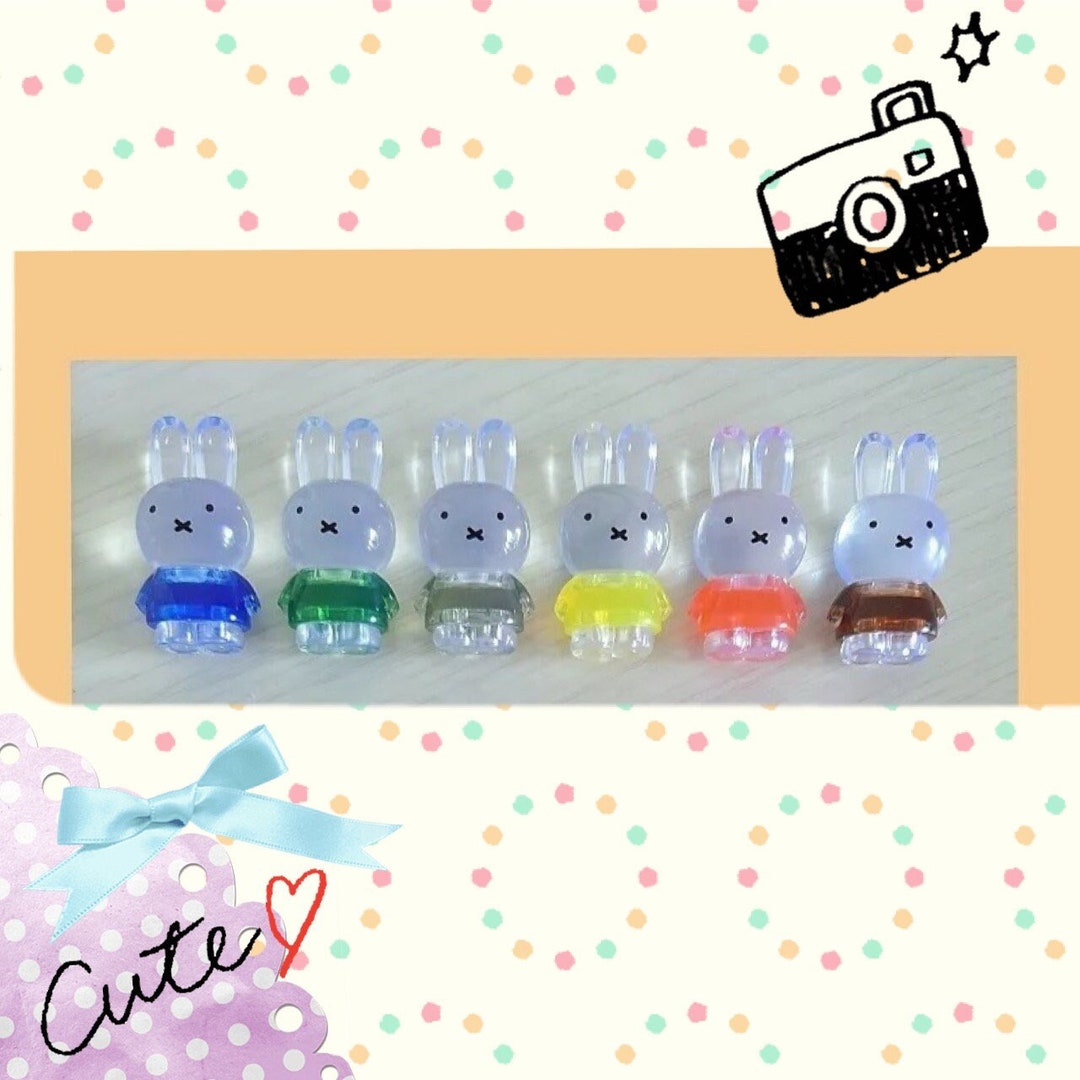 Full Set of 6 Transparent Miffy Standing Figure Dolls transparent ...