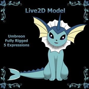 Vaporeon - Pokémon - Fully Rigged Live2d Model - Etsy
