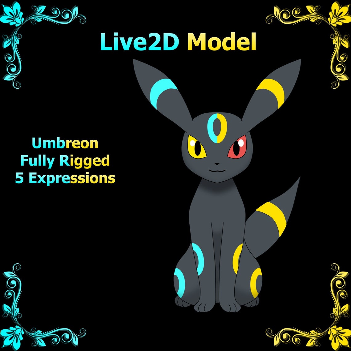 Umbreon - Pokémon - Fully Rigged Live2d Model - Etsy
