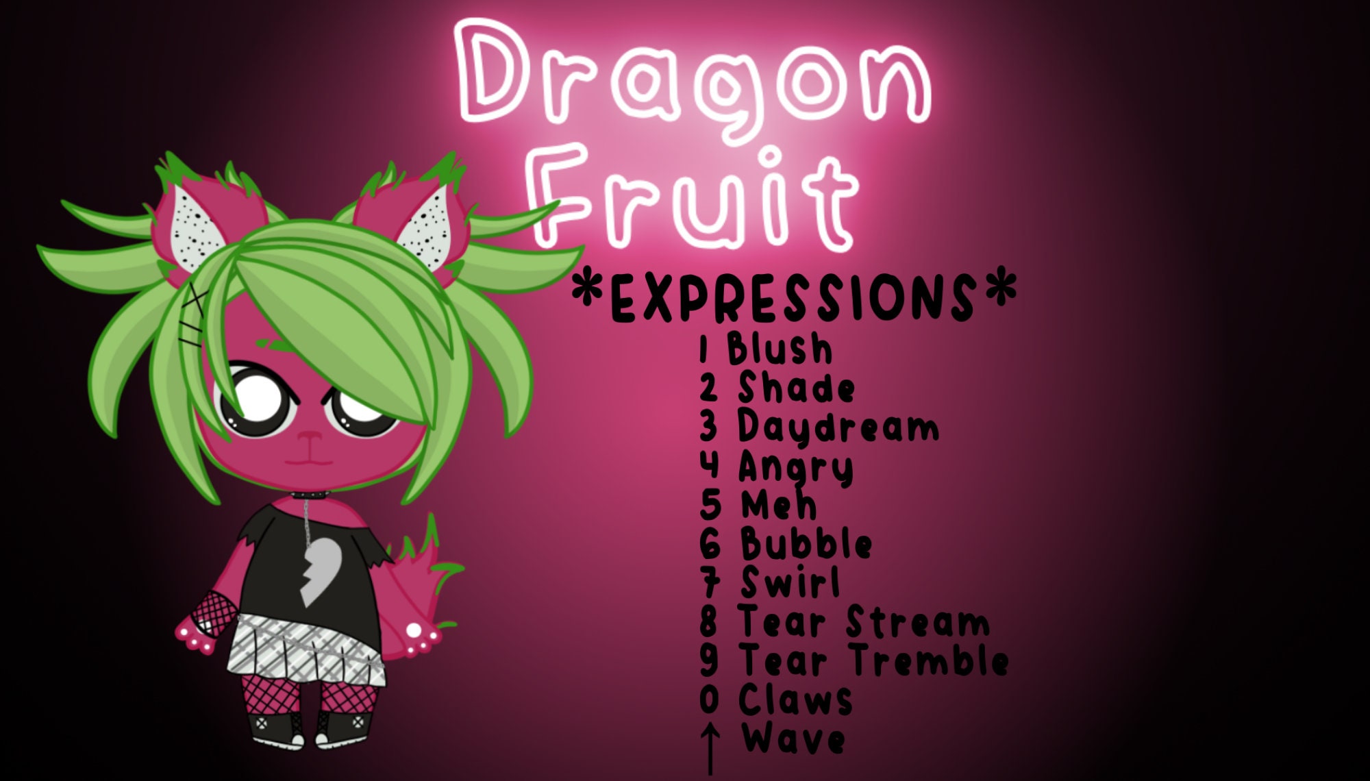 Frewt Cat Dragon Fruit Fully Rigged Live2d Model - Etsy