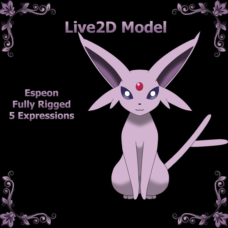 Espeon - Pokémon- Fully Rigged Live2d Model - Etsy