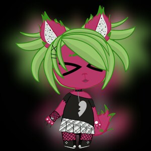 Frewt Cat Dragon Fruit Fully Rigged Live2d Model - Etsy