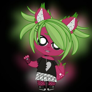 Frewt Cat Dragon Fruit Fully Rigged Live2d Model - Etsy