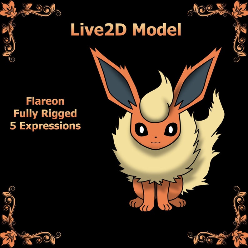 Flareon - Pokémon - Fully Rigged Live2d Model - Etsy
