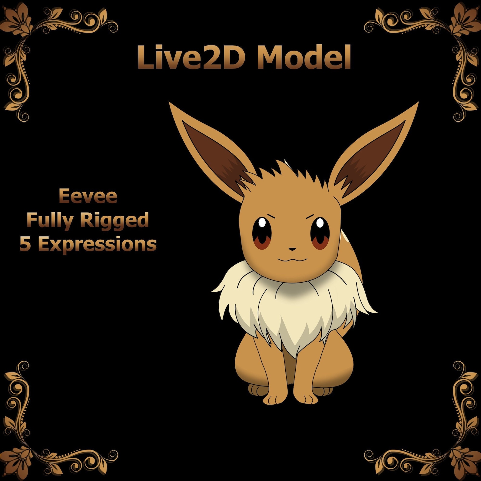 Eevee - Pokémon - Fully Rigged Live2d Model - Vtuber - Etsy