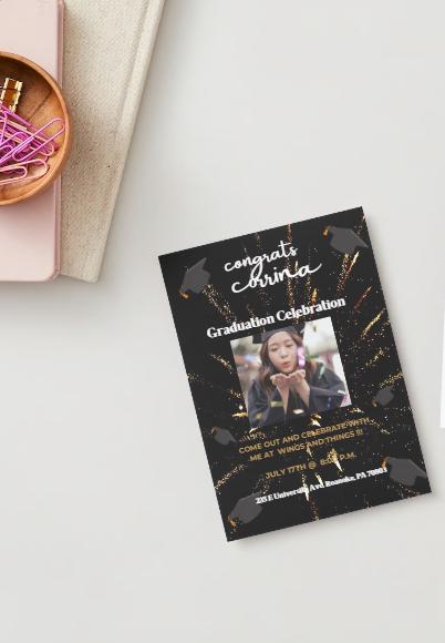 Graduation Flyer Template Digital Grad Party Flyer Printable Graduation ...