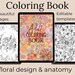 Adult Coloring Book Digital Coloring Pages Floral Digital Coloring Book ...